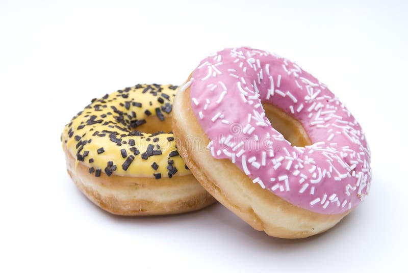 Two isolated doughnuts stock photo. Image of donut, doughnut - 13709436