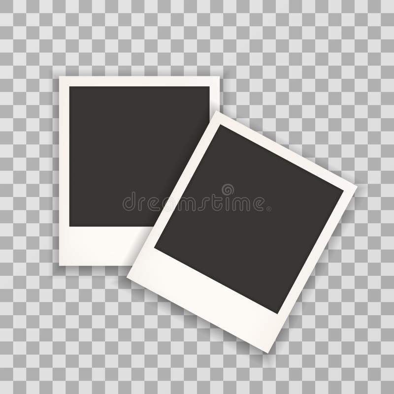 Two Isolated Photo in Flat Design Style. Template. Vector Illustration ...