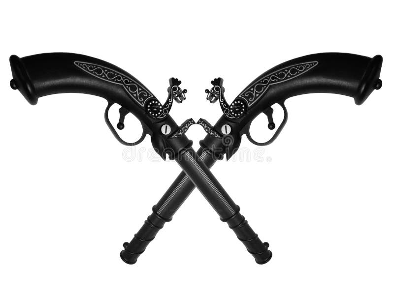 Two Pistols stock image. Image of hammer, duplicate, locked - 13899137