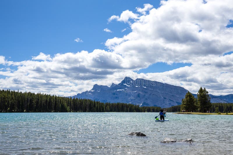 Two Jack Lake at Banff in Canada Editorial Photography - Image of ...