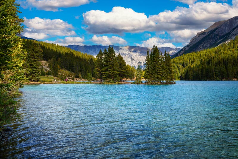 Two Jack Lake in Banff National Park, Canada Stock Image - Image of ...