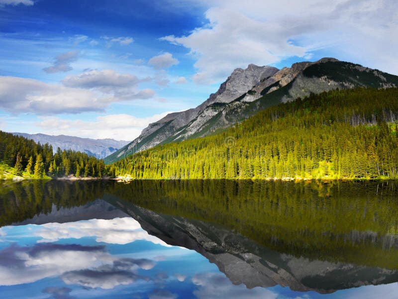 Two Jack Lake, Banff National Park, Canada Stock Image - Image of ...