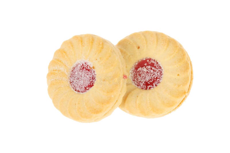 Two jam biscuits stock image. Image of snack, sugar - 217736643
