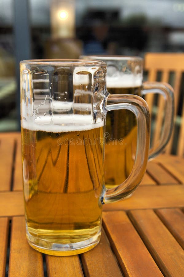 Two jars of beer stock image. Image of drinking, outside - 8726837