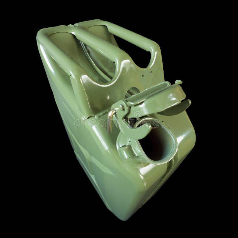 Two jerricans on black stock photo. Image of metallic - 69860888