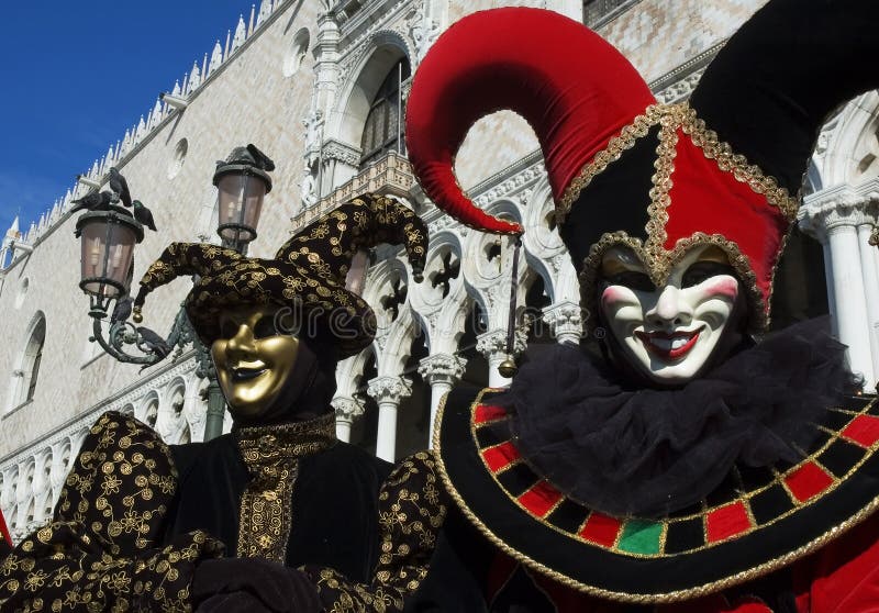 Two Jesters stock photo. Image of canal, face, festival - 1353000