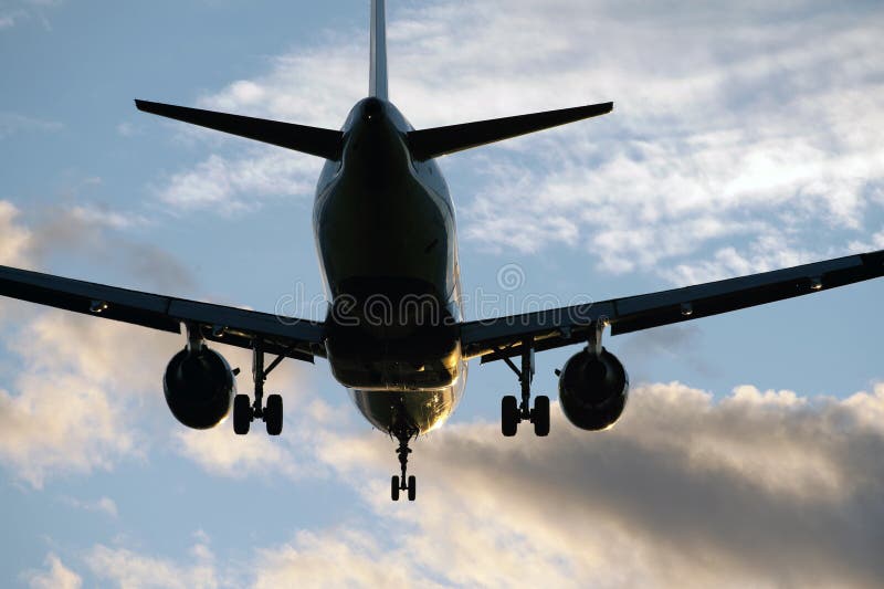 Two jet engine aircraft stock image. Image of high, power - 26757659
