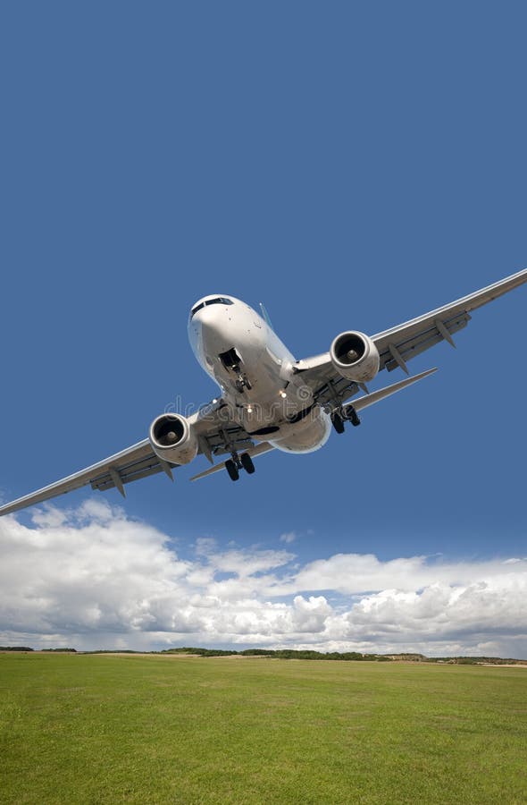 Two jet engine aircraft stock photo. Image of flight - 26868820