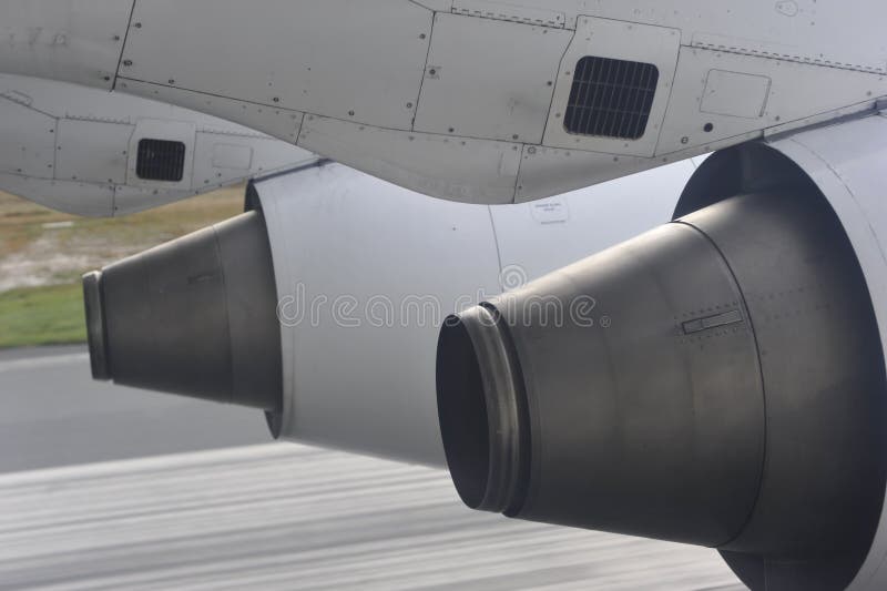 Two Jet Engines stock photo. Image of motor, bottom, airplane - 16897298
