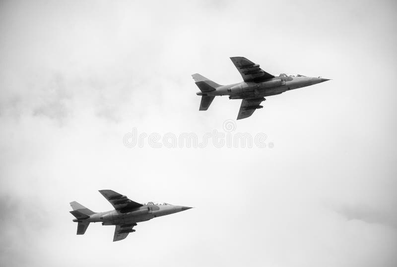 Two jet fighters on sky stock image. Image of aircraft - 104151281