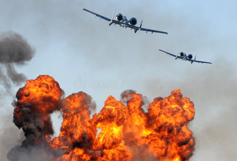 Two jetfighter attacking stock image. Image of fighters - 13488687