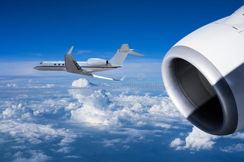 Two jets in flight stock photo. Image of plane, juxurious - 34246814