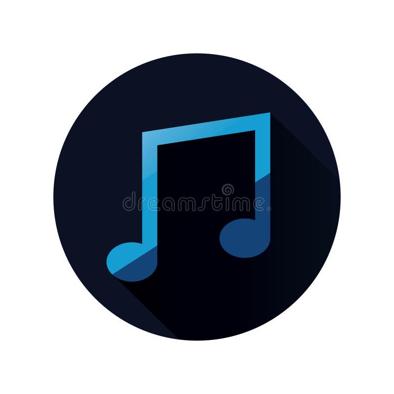 Two Joined Quavers Music Note. Vector Illustration Decorative Design ...