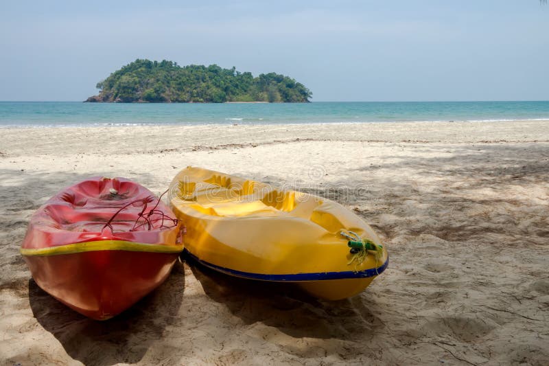 Two Kayaking on the beach stock photo. Image of amazing - 279894516