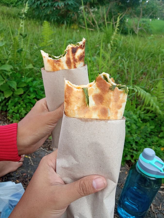 Two Kebab Eaten Up at Outdoor Space Stock Image - Image of outdoor ...