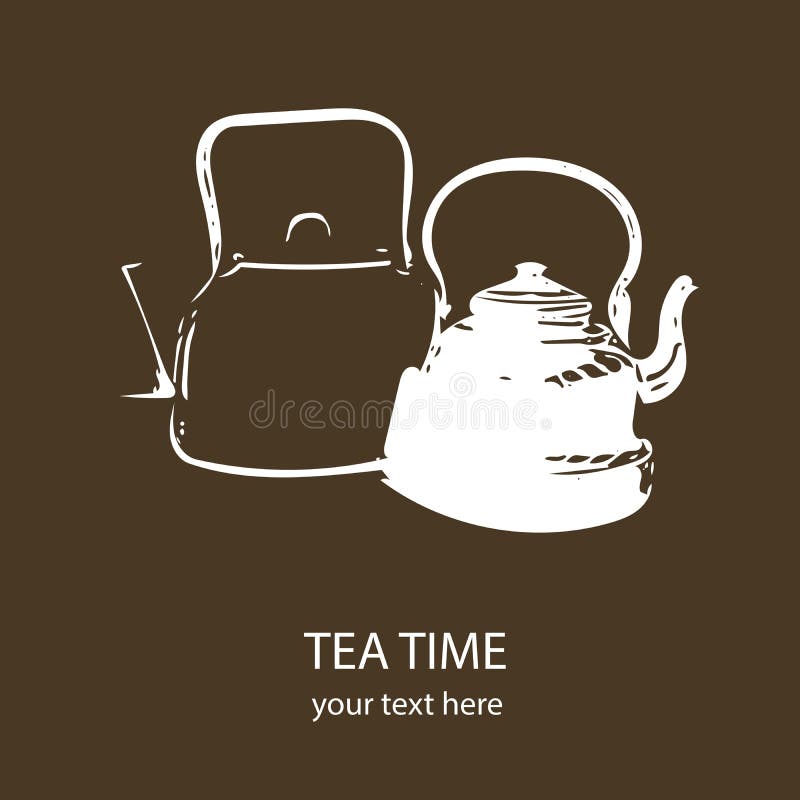 Two kettles stock vector. Illustration of utensils, classic - 58985468