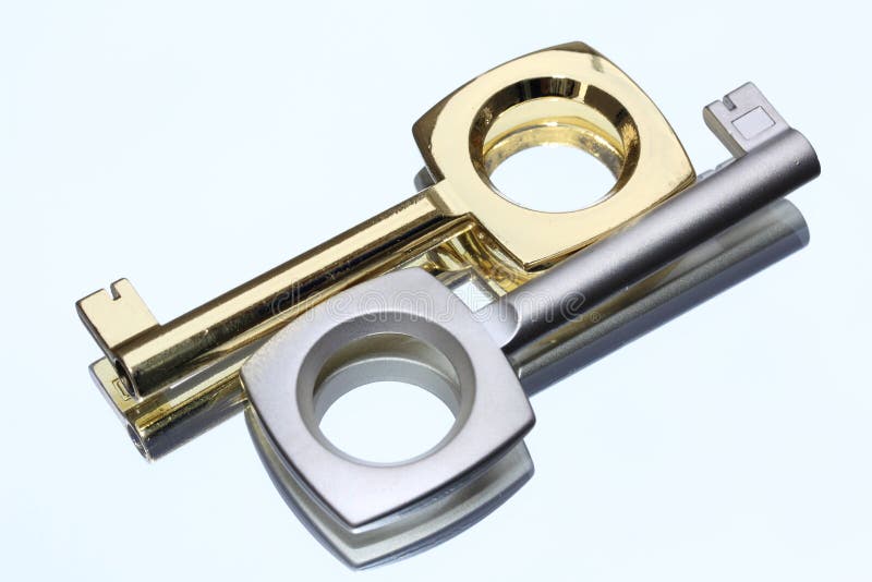 Two keys stock image. Image of close, reflection, locking - 17781901
