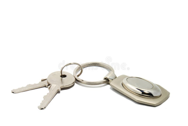 Two keys on a charm stock photo. Image of close, macro - 2326780