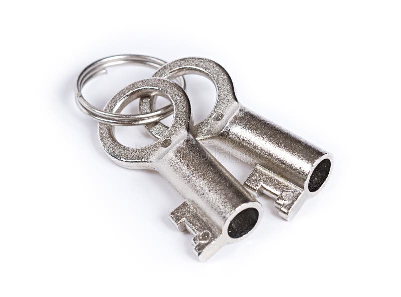Two keys isolated stock image. Image of home, locker, estate - 5507629