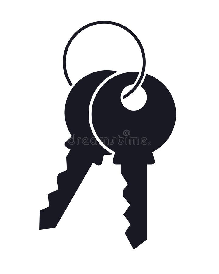 Two Keys on Key Ring Vector Illustration Icon Stock Vector ...