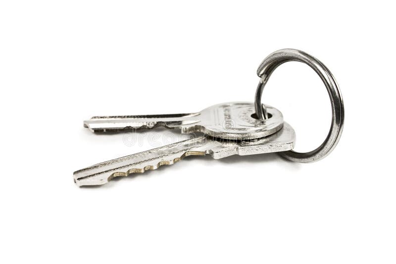 Two Apartment Keys w/ Ring stock photo. Image of home, metallic - 482306