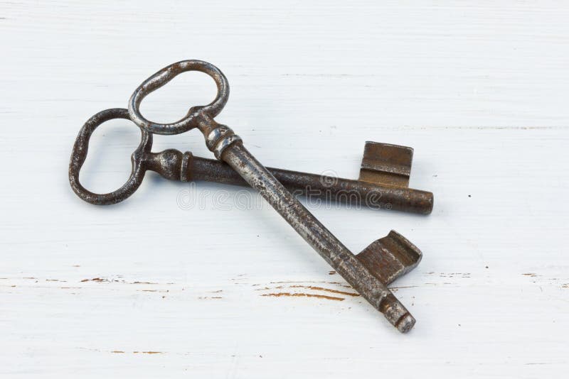 Two keys stock image. Image of close, metal, board, weathered - 38811449