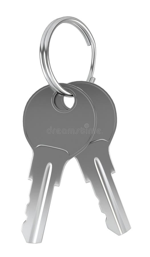 Two keys on a ring stock illustration. Illustration of security - 45382234