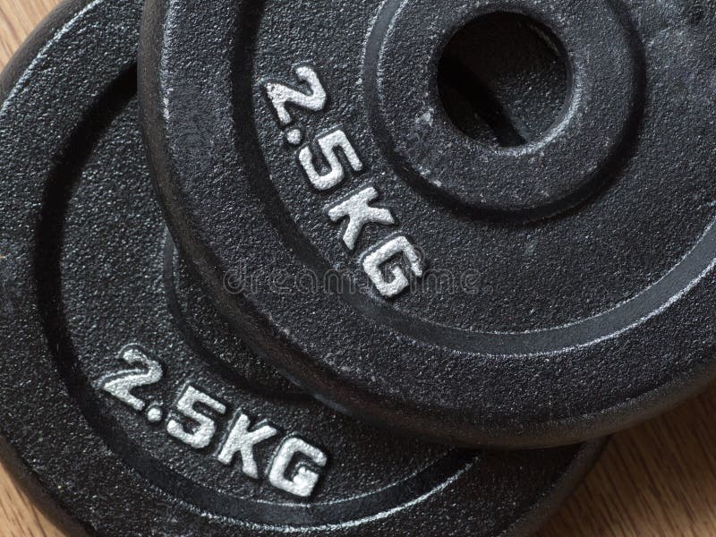 Two 2.5kg Weight Plates of Barbell Stock Image - Image of workout ...