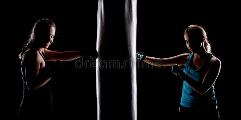 MMA Fighter Girls stock image. Image of fence, african - 8044897