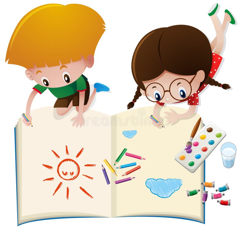 41+ Two kids drawing Free Stock Photos - StockFreeImages
