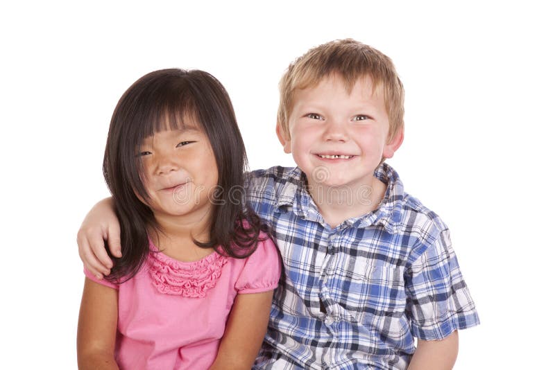 Two kids friends smile stock photo. Image of culture - 16848126
