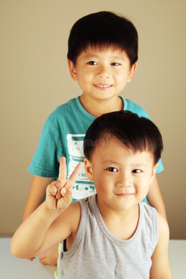 Two Kids Laughing and Having Fun Outdoors Stock Image - Image of park ...
