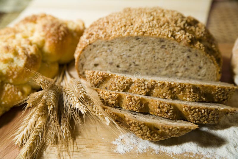 Two kind of bread stock photo. Image of dough, diet, harvest - 1598226