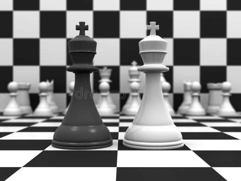 Kings playing chess stock illustration. Illustration of succession ...