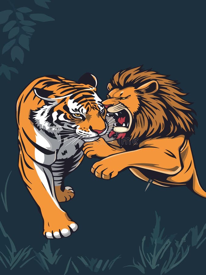 The Battle of the Two Kings of Stock Illustration - Illustration of ...