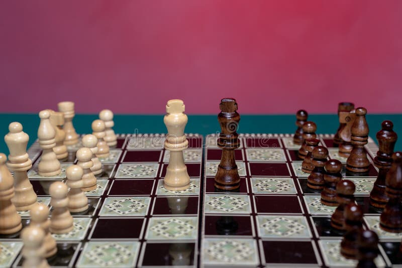 Two Kings Met on a Chess Board Stock Photo - Image of dialogue, start ...