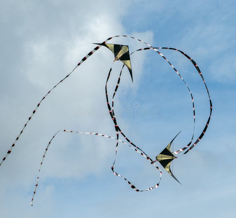 Two Kites Flying in the Sky Editorial Stock Photo - Image of energy ...