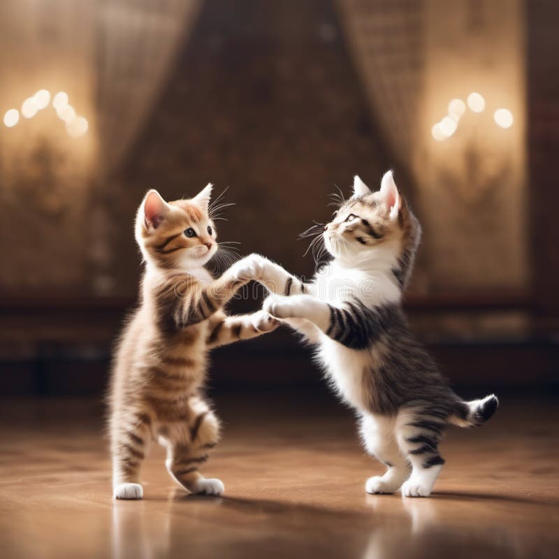Kittens Dancing Stock Illustrations – 113 Kittens Dancing Stock ...