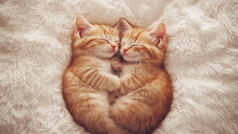 Cute Kittens Sleeping Together