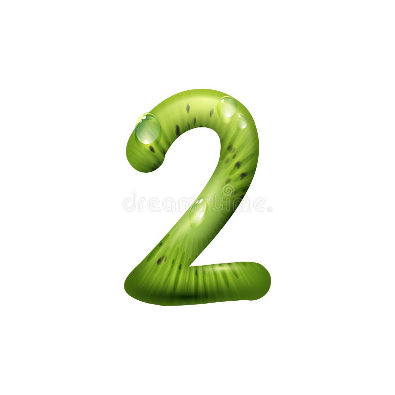 Two of Kiwi Fruit and Water Vector Second Numeric Stock Vector ... Two of Kiwi Fruit and Water Vector Second Numeric Stock Vector ...