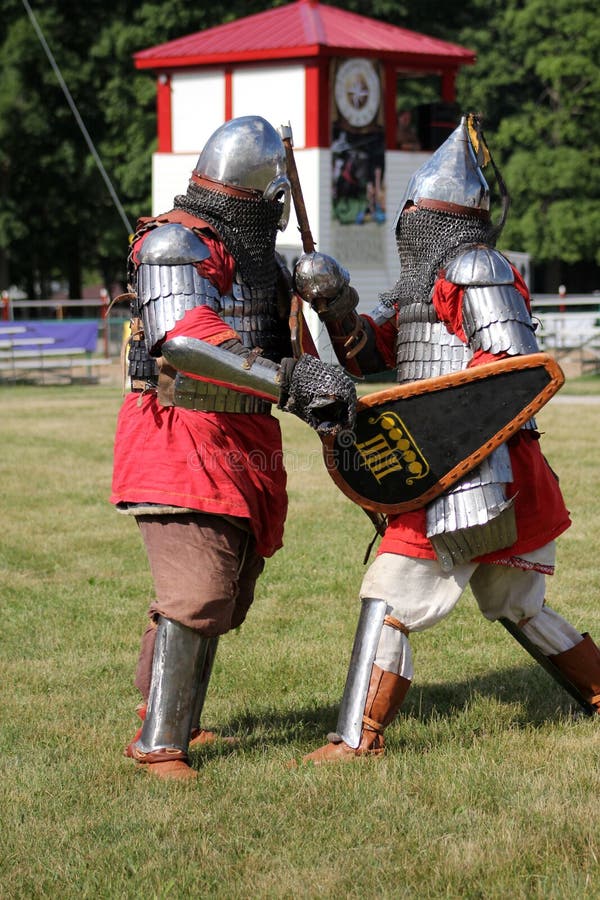 Two Knights editorial stock image. Image of action, helmet - 25453544