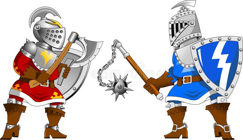 Two knights stock illustration. Illustration of isolated - 70175061
