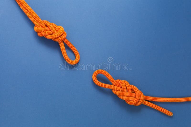 Two Knots From Climbing Rope Stock Photo - Image of background, climb ...