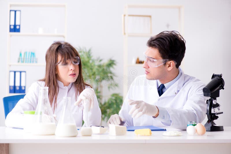 The Two Lab Doctor Testing Food Products Stock Image - Image of healthy ...