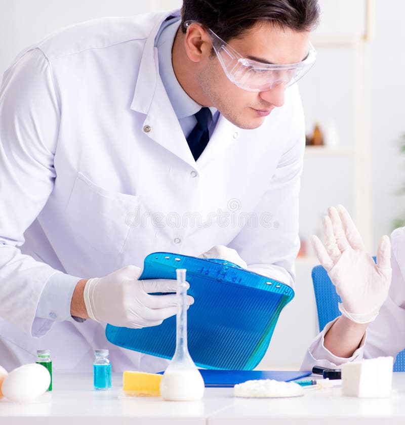 Two Lab Doctor Testing Food Products Stock Photo - Image of ...