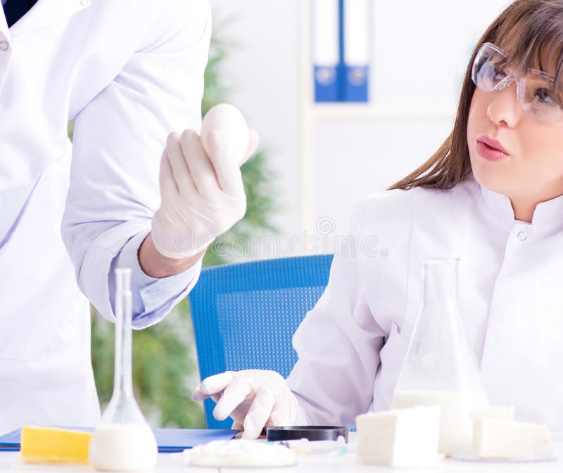 Two Lab Doctor Testing Food Products Stock Image - Image of experiment ...