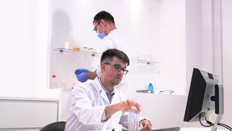 Two Lab Workers Research Microbiology Stock Video - Video of drugs ...