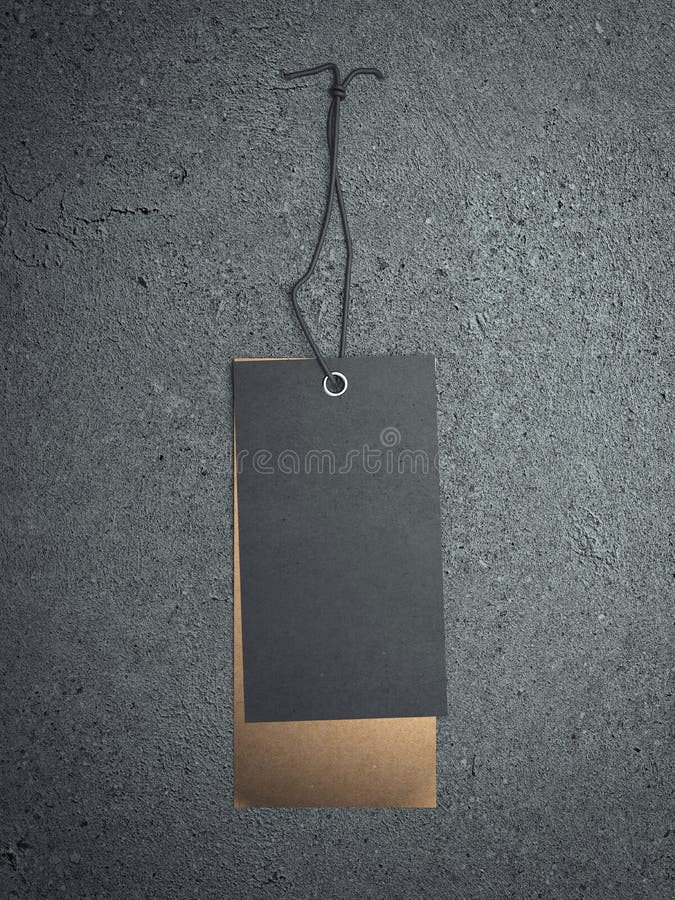 Two Labels on the Concrete Floor. 3d Rendering Stock Illustration ...