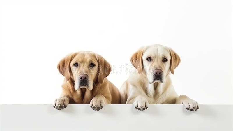 Two Labrador Retrievers. Generative AI Stock Illustration ...