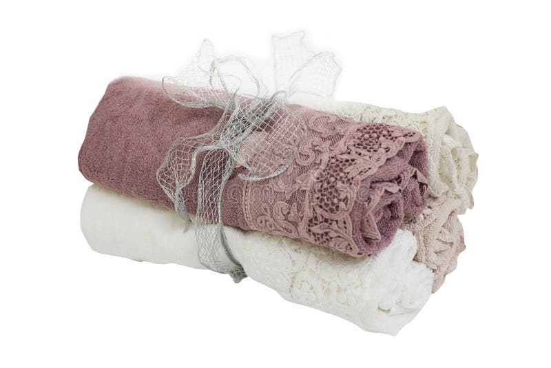 Two lace towels stock image. Image of expensive, home - 41064453